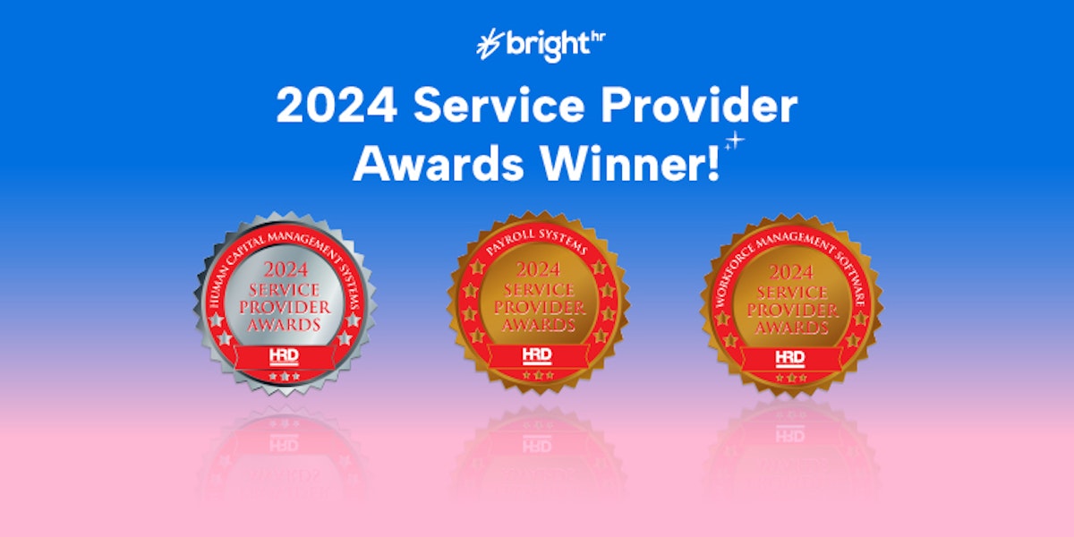 2024 Service Provider Awards Triple Medal Winner | BrightHR