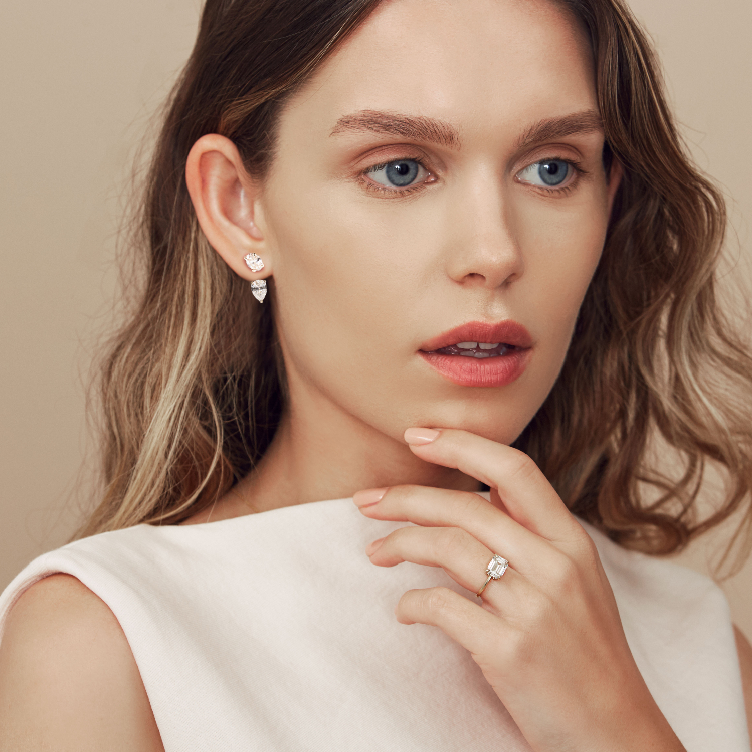 Solitaire Stud Ear Jacket Set | VRAI