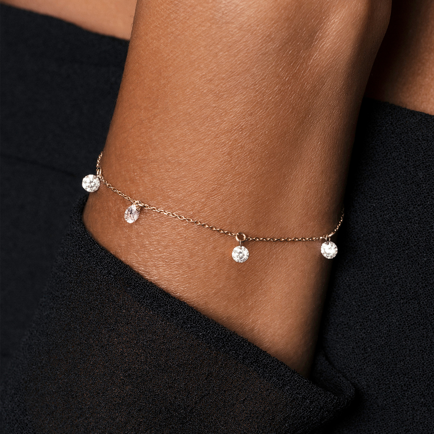 Floating Diamond Bracelet | VRAI Created Diamonds