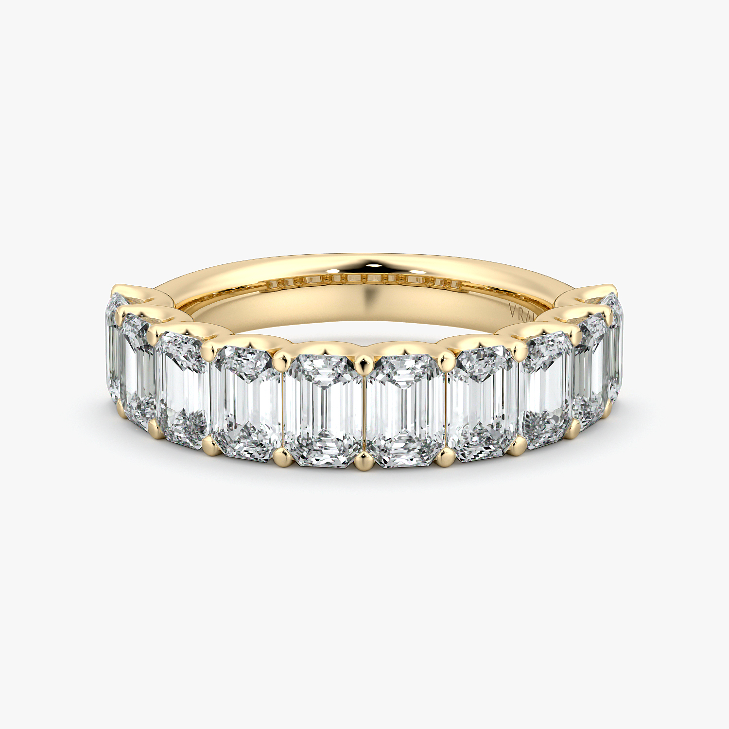 The Eternity Band in Yellow Gold | 2.5ct Carat | Half Cut VRAI Created ...