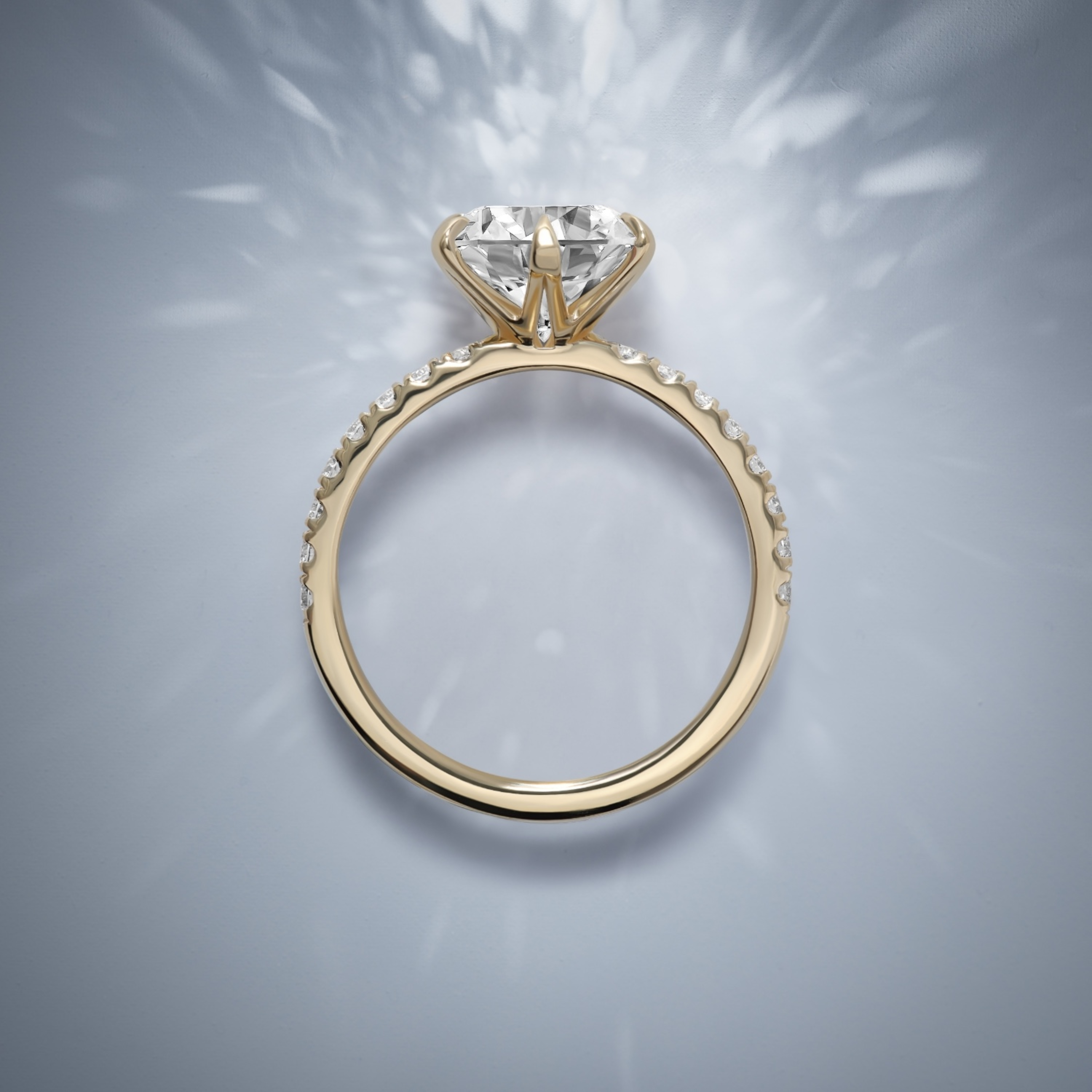 Shop Asscher cut cathedral engagement rings in platinum | VRAI Created ...