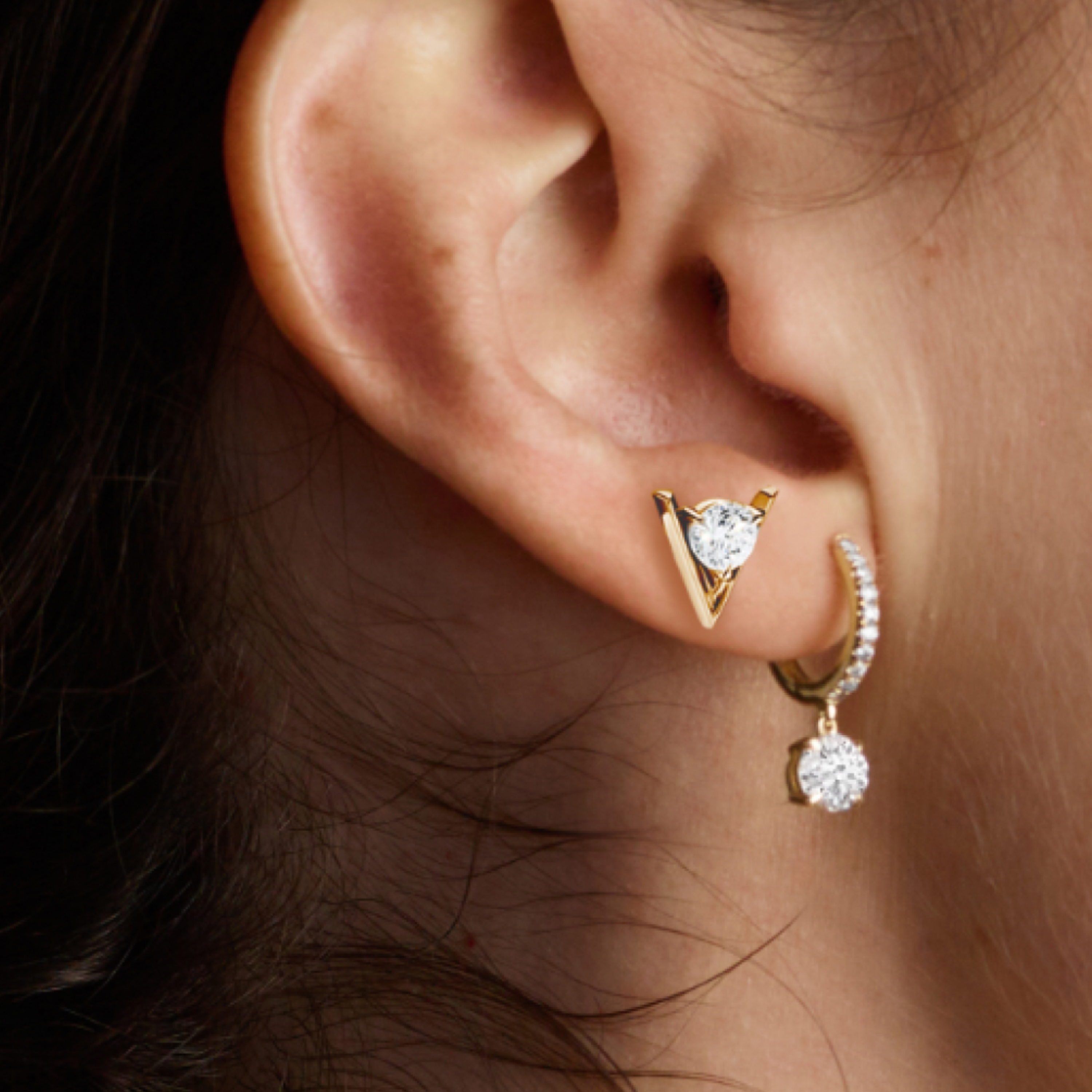Shop Stacking earrings | VRAI Created Diamonds