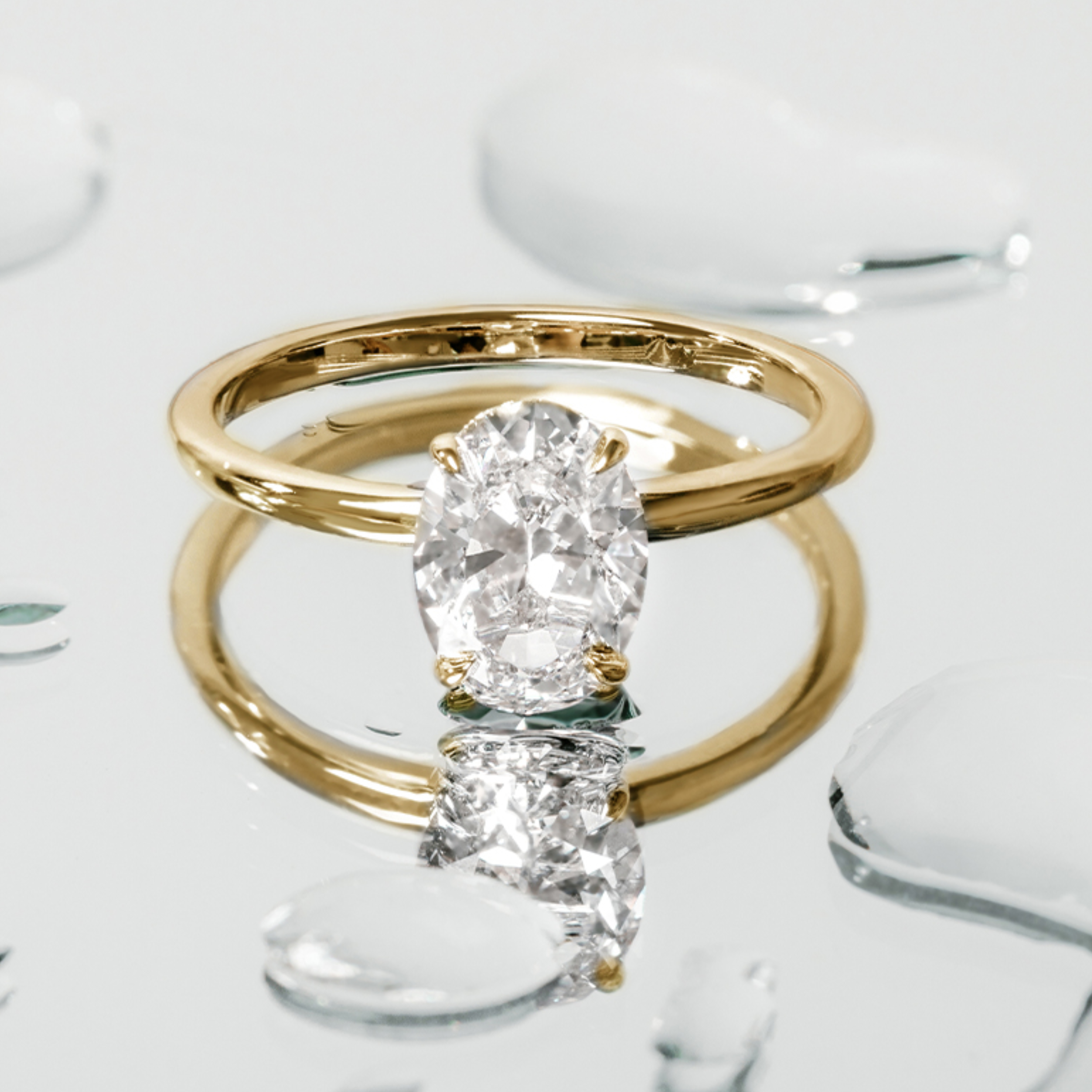 Oval cut engagement rings Collection | VRAI Created Diamonds