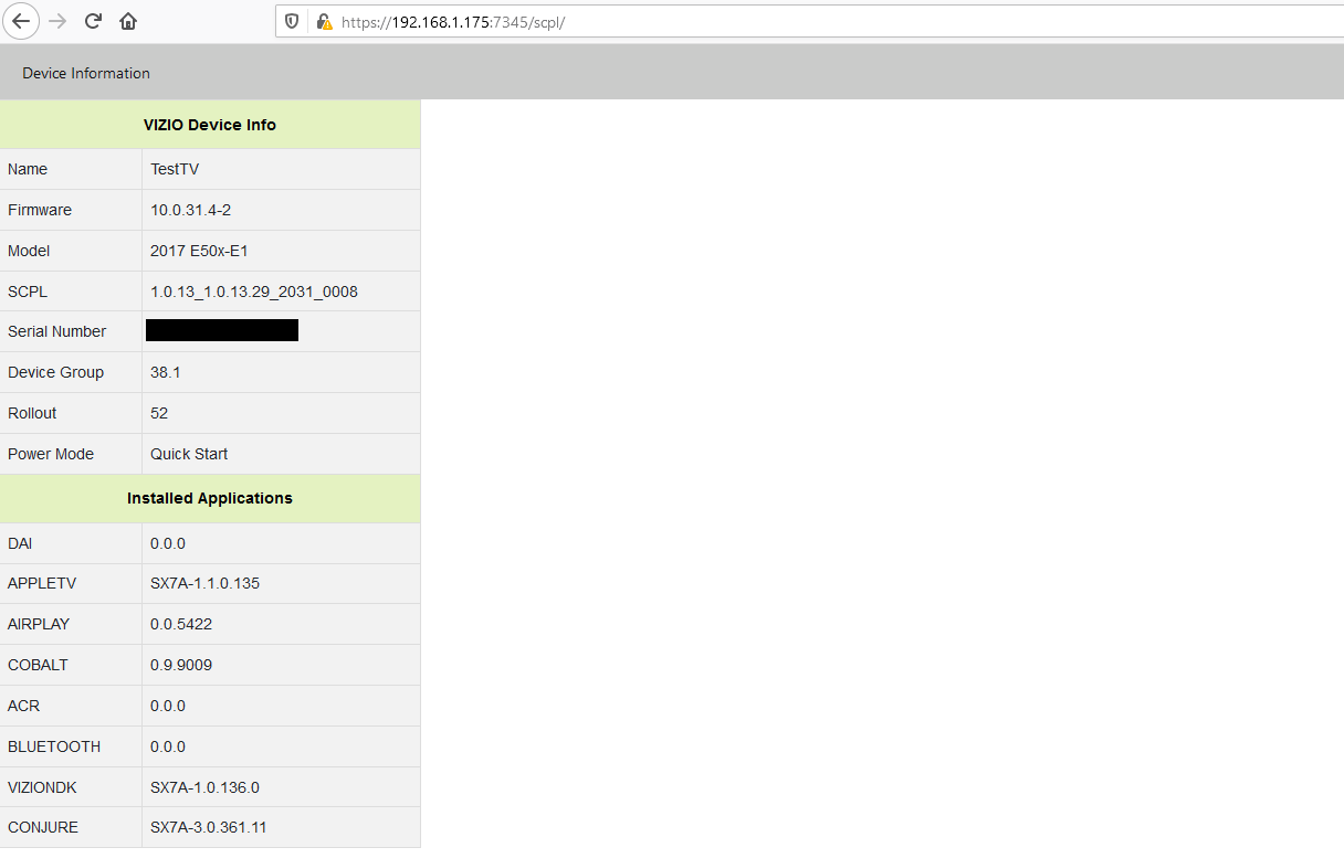 Unauthenticated Remote Code Execution on Vizio Smart TV Unauthenticated Remote Code Execution on Vizio Smart TV