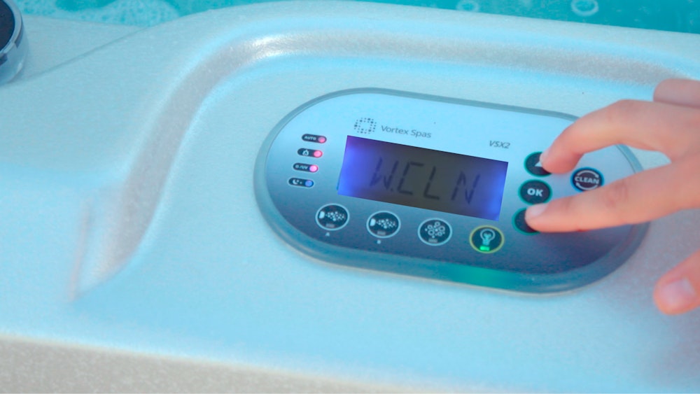 W.CLN on My Spa Display | Vortex™ & Fisher™ Spa controls