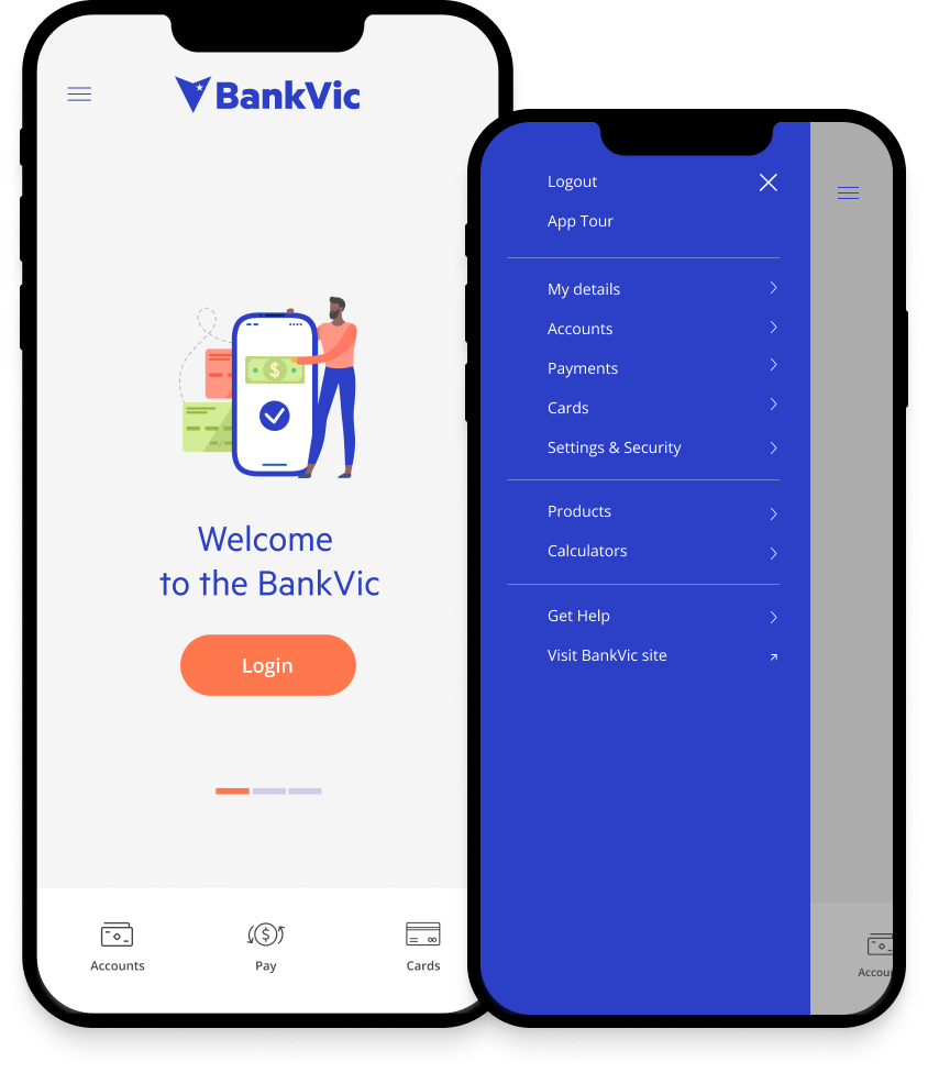 Mobile banking app | BankVic