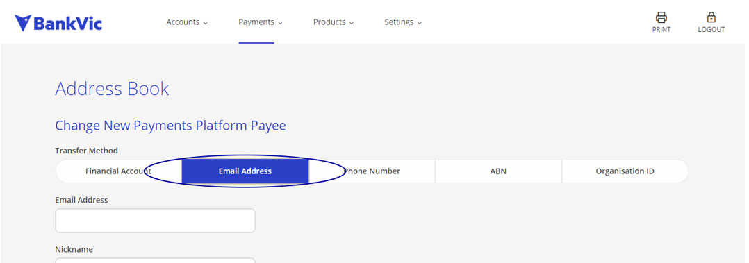 How do I change a payee | BankVic
