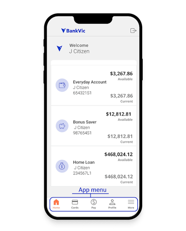 Mobile banking app | BankVic