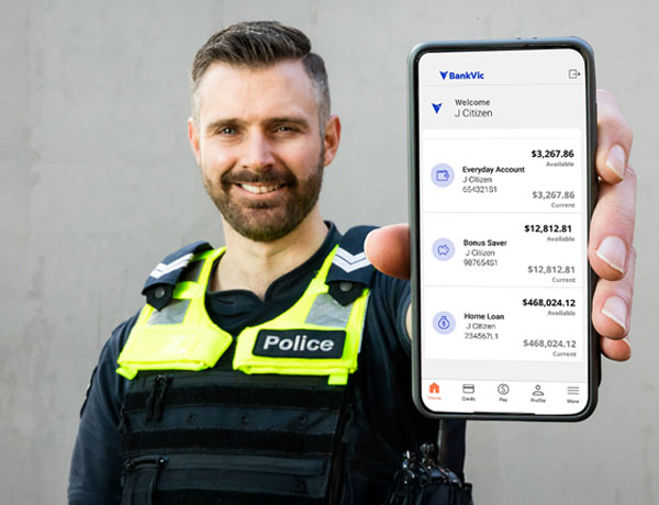 The bank for police, emergency and health workers | BankVic