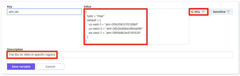 Variable Management in Terraform Cloud
