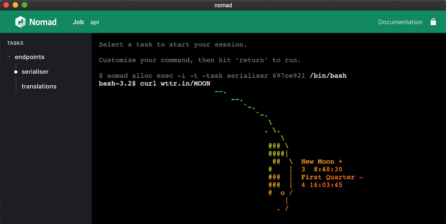 HashiCorp Nomad Remote Exec Web UI