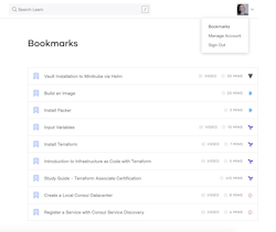 Announcing User Accounts and Bookmarks on HashiCorp Learn