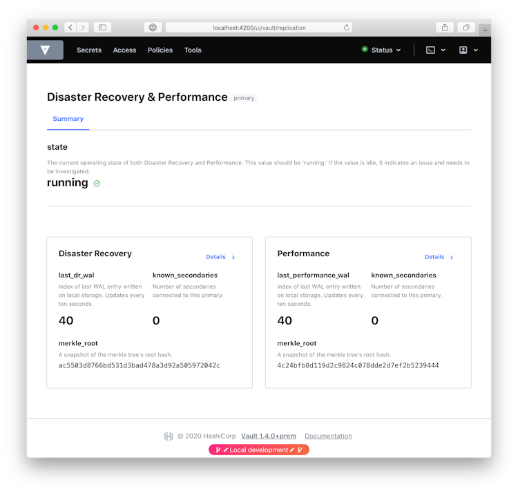 HashiCorp Vault Replication UI Redesign