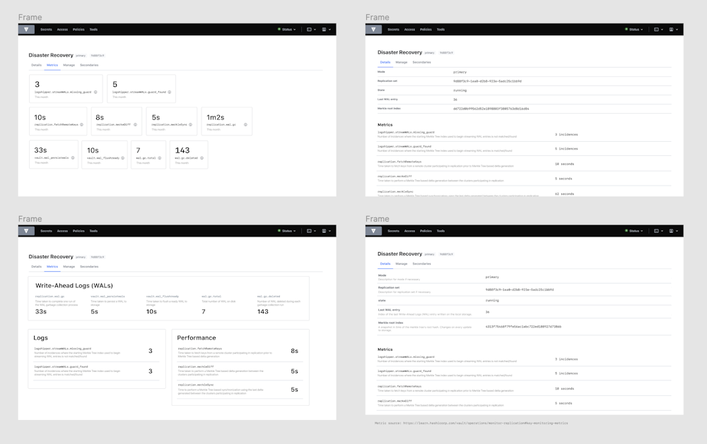 HashiCorp Vault Replication UI Redesign