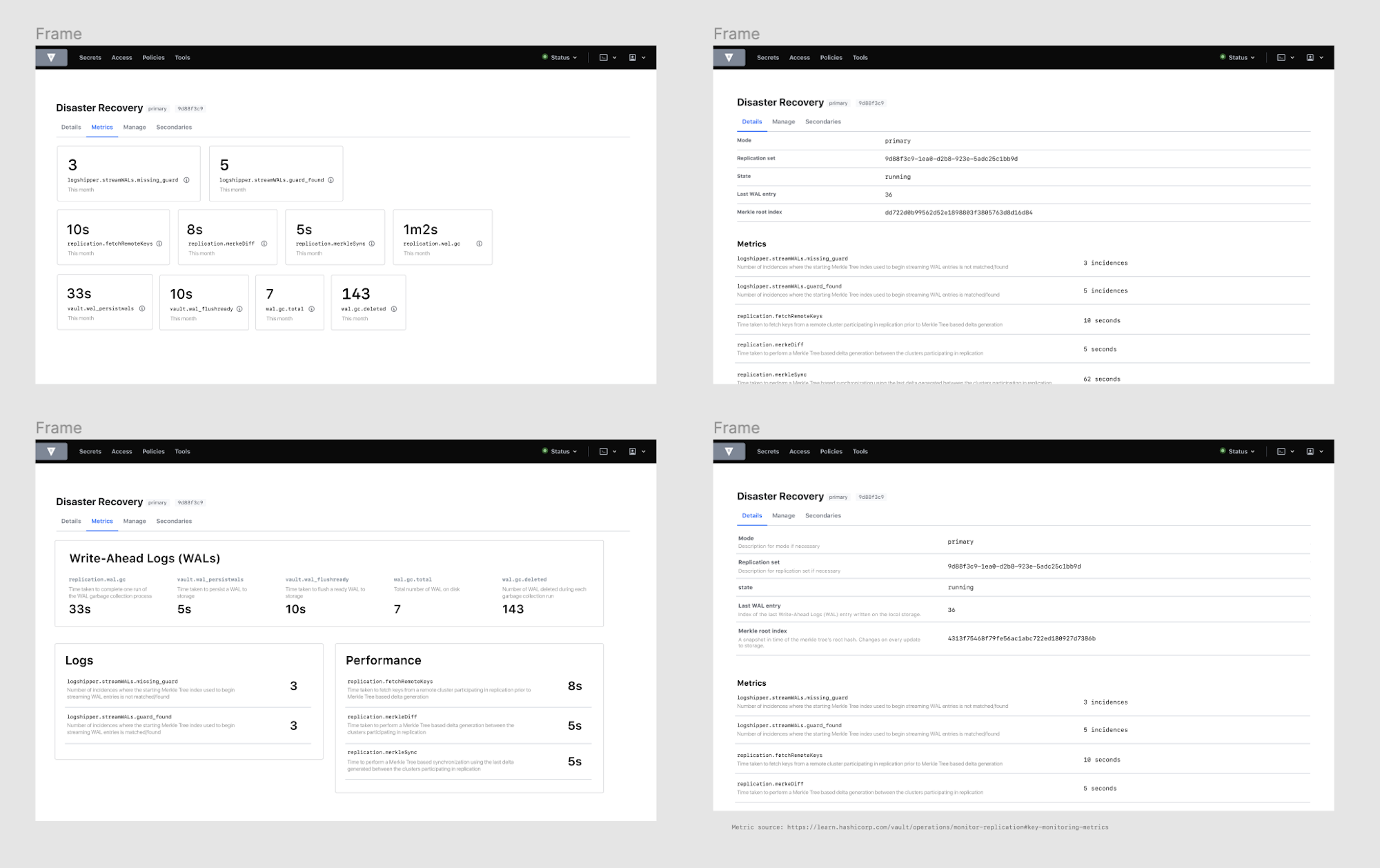 HashiCorp Vault Replication UI Redesign