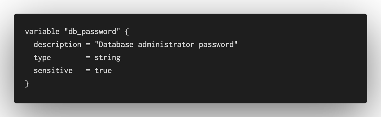 New Terraform Tutorial: Sensitive Input Variables New Terraform Tutorial: Sensitive Input Variables
