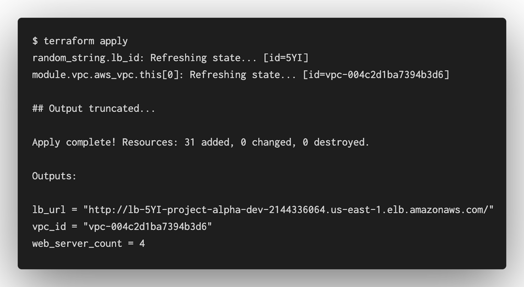 New Terraform Tutorial: Terraform Outputs
