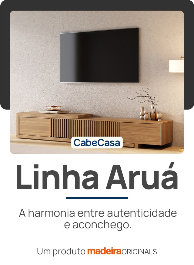 Painel Ripado para TV até 86 Polegadas 240cmx250cm Aruá CabeCasa ...