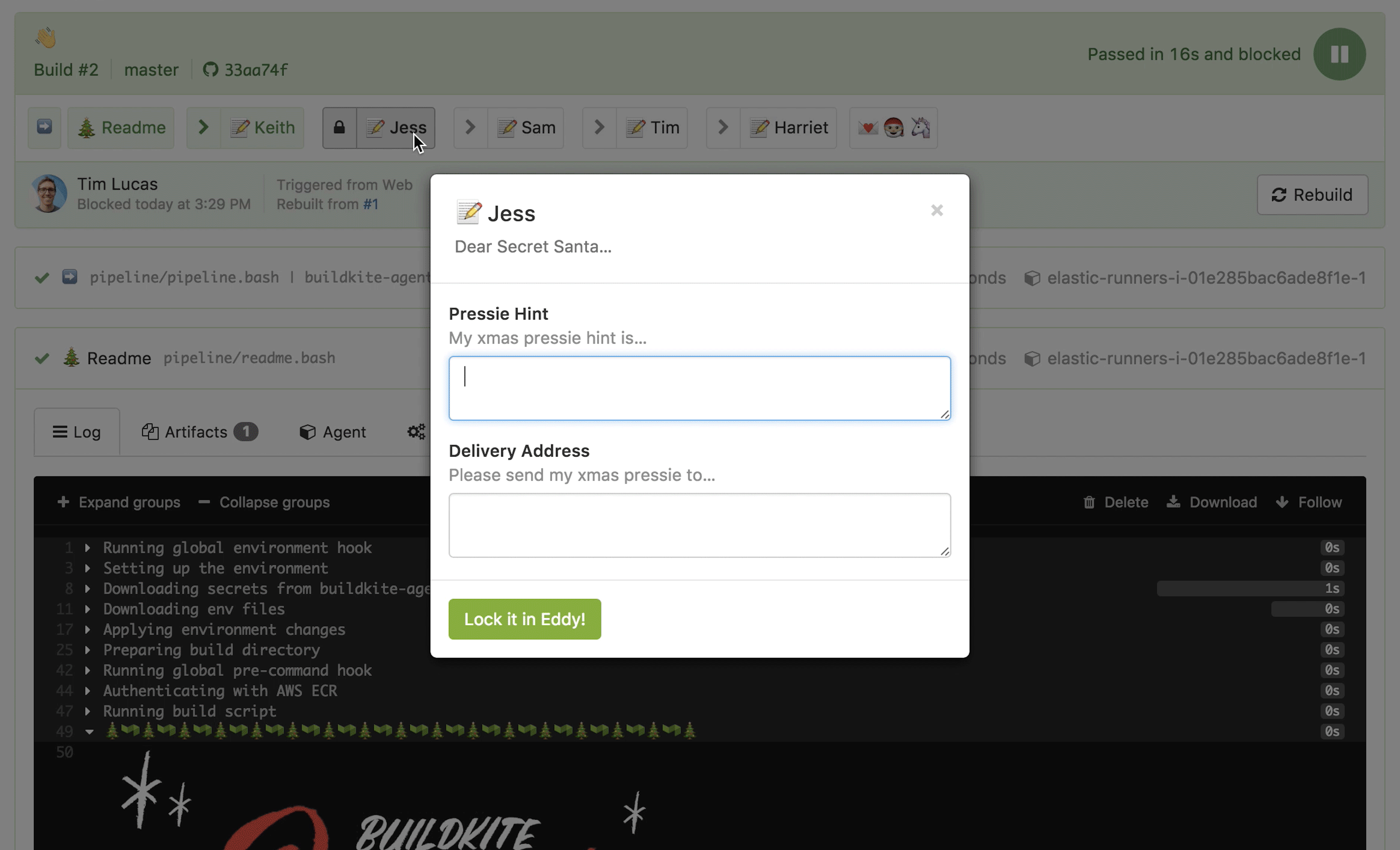 Get data into CI pipelines at runtime with block step inputs | Buildkite