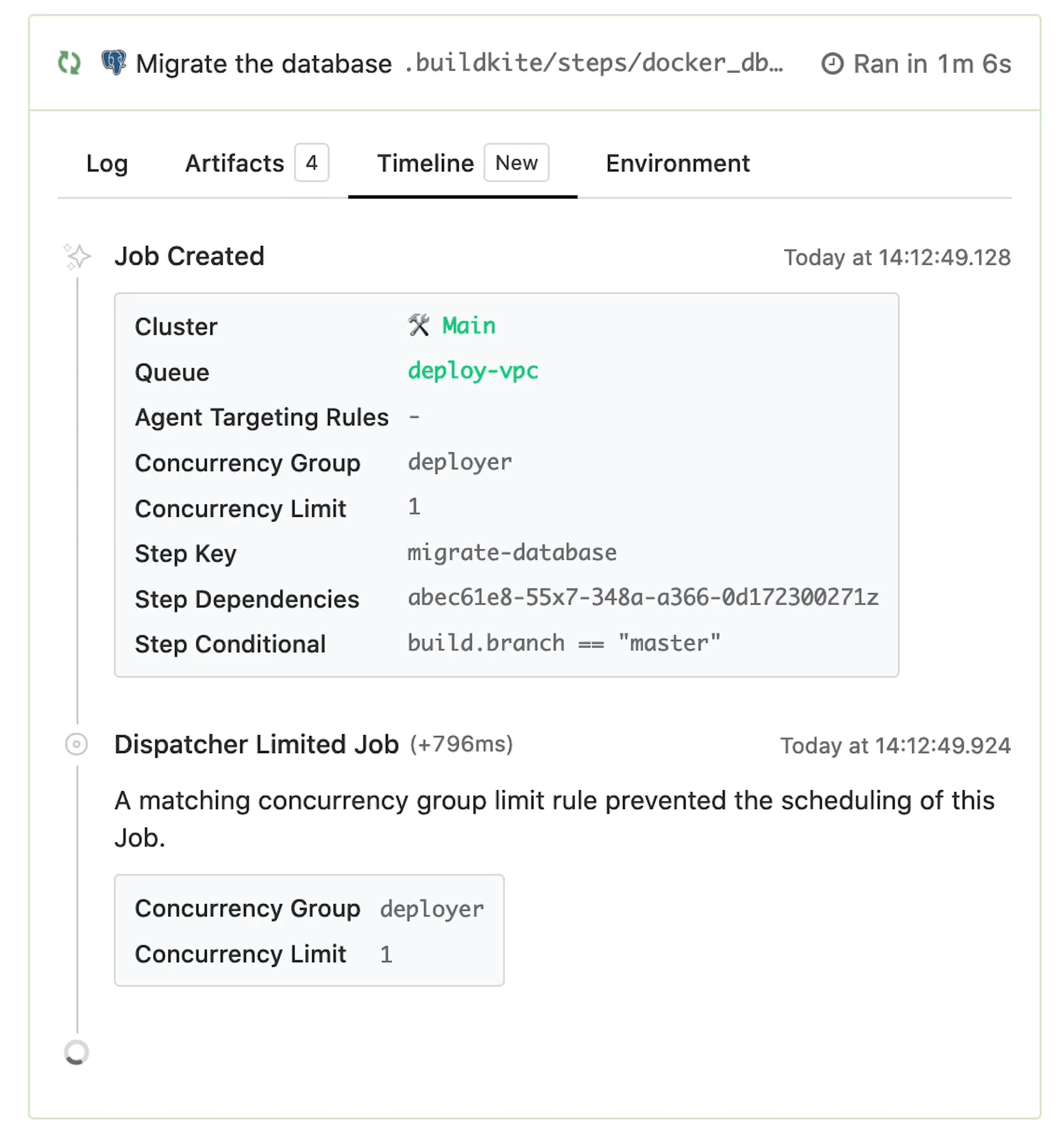 An all new Timeline tab | Buildkite