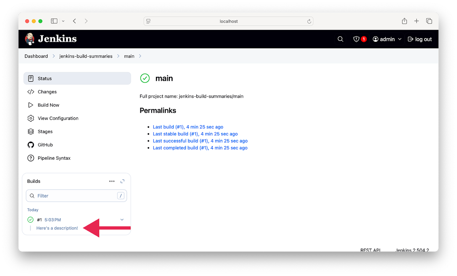 Custom HTML build descriptions in Jenkins | Buildkite