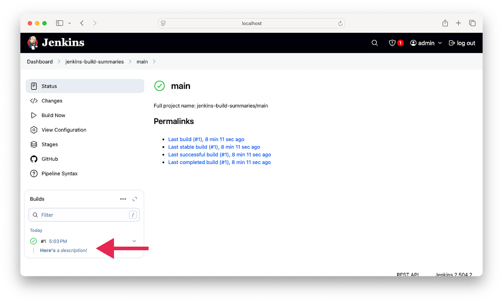 Custom HTML build descriptions in Jenkins | Buildkite