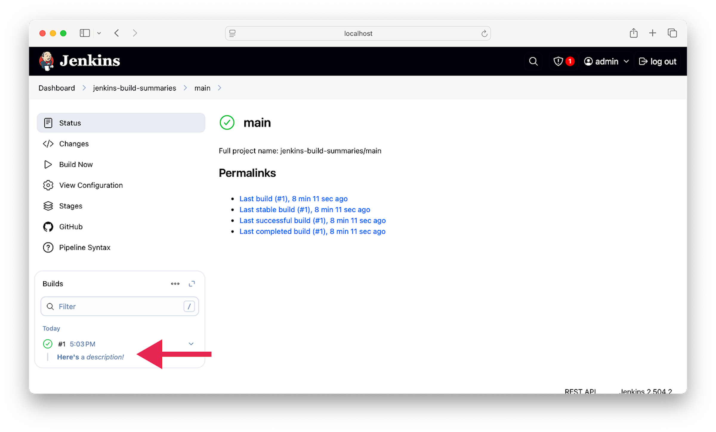 Custom HTML build descriptions in Jenkins | Buildkite