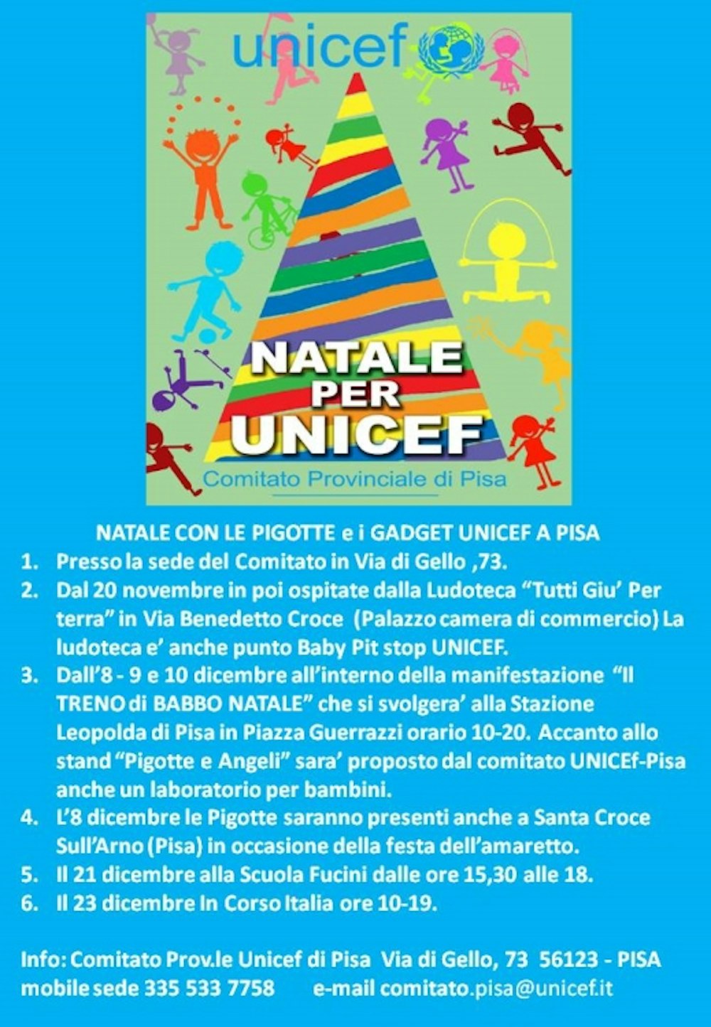 Natale con l'UNICEF a Pisa | UNICEF Italia