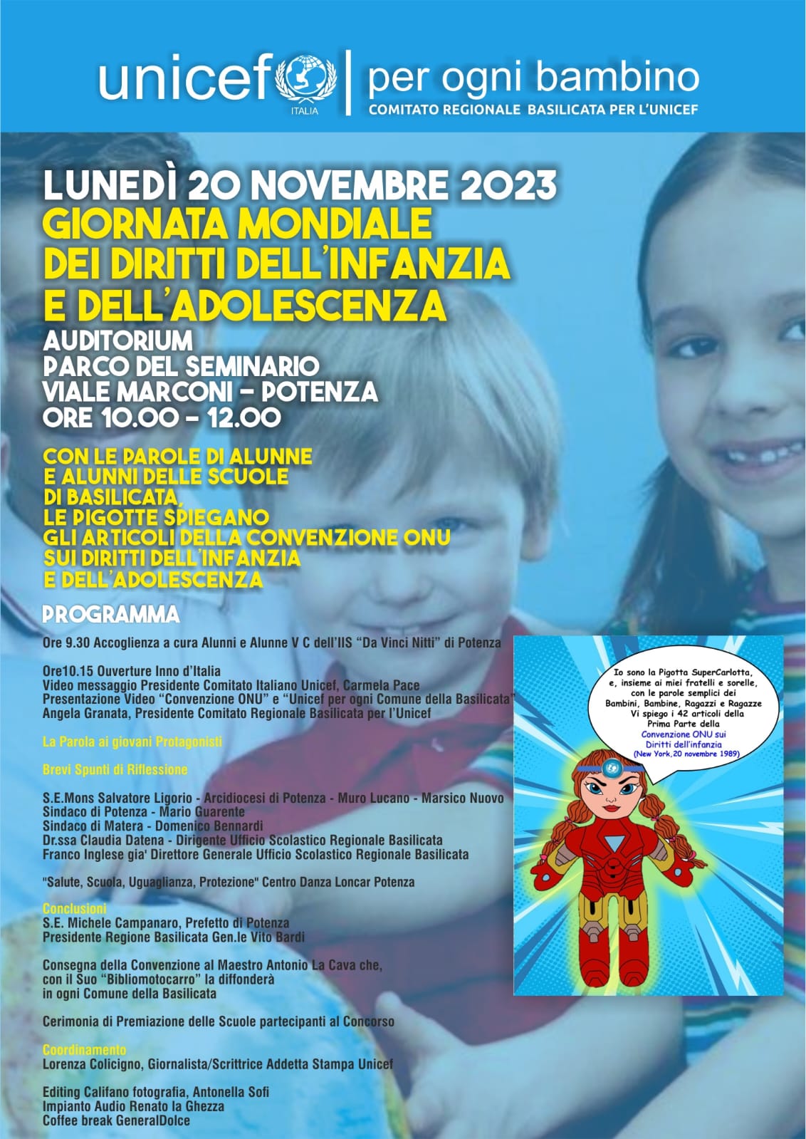 Nella Giornata Mondiale dei Diritti dell’infanzia e dell’adolescenza, a ...