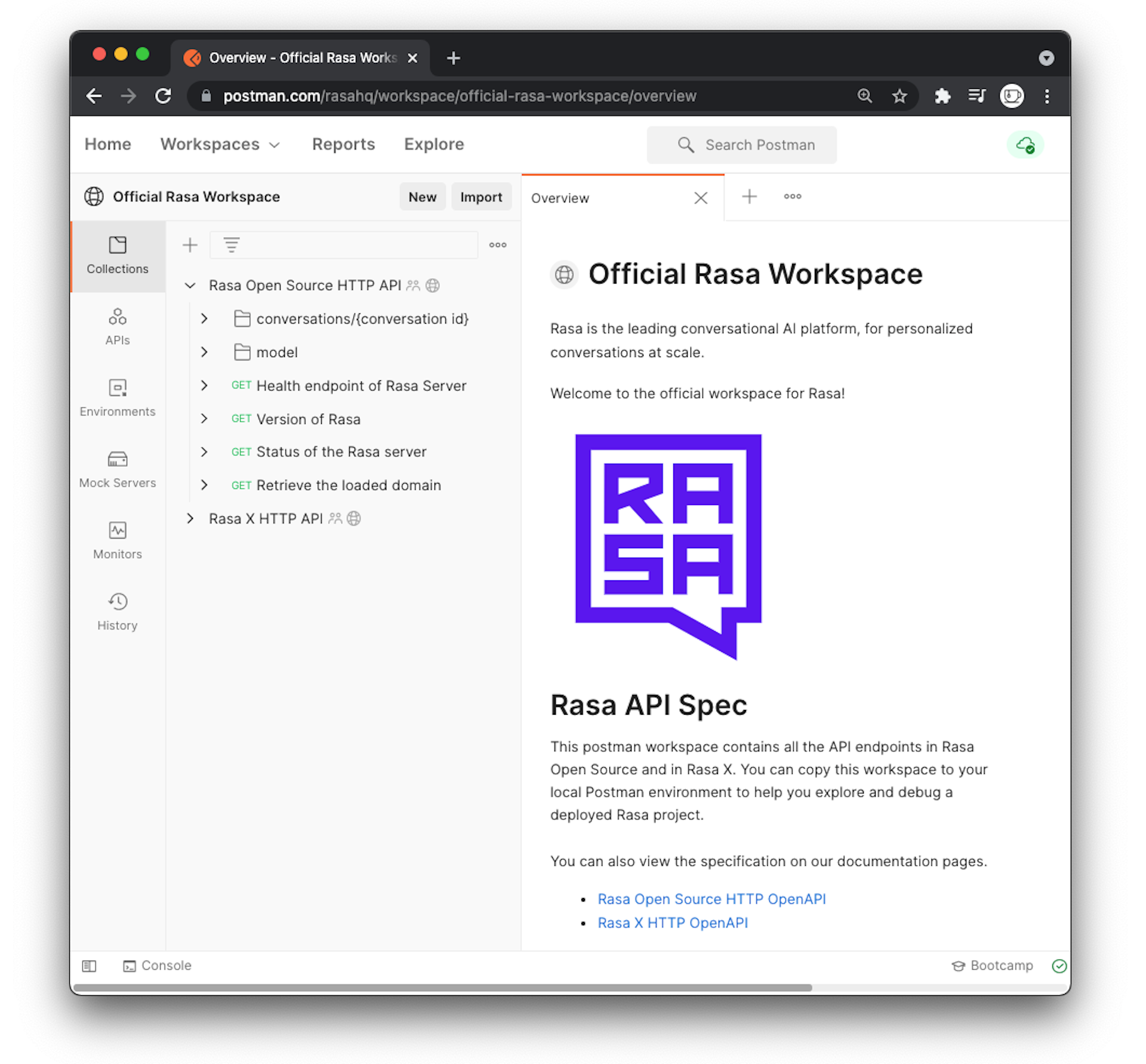 Explore Rasa Apis With Postman The Rasa Blog