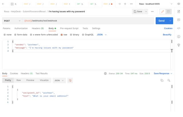 Testing Rasa Custom Actions And Forms Using Postman The Rasa Blog