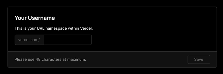How do I change my Vercel username? – Vercel Docs How do I change my Vercel username? – Vercel Docs