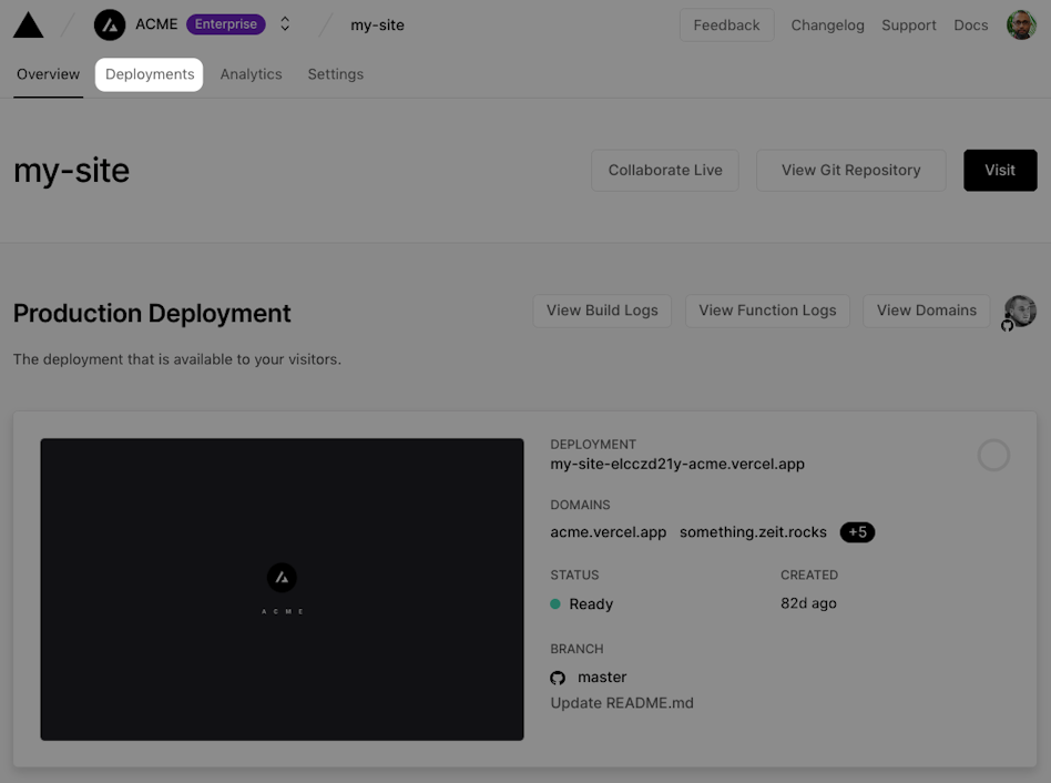 How Do I Delete An Individual Deployment Vercel Docs