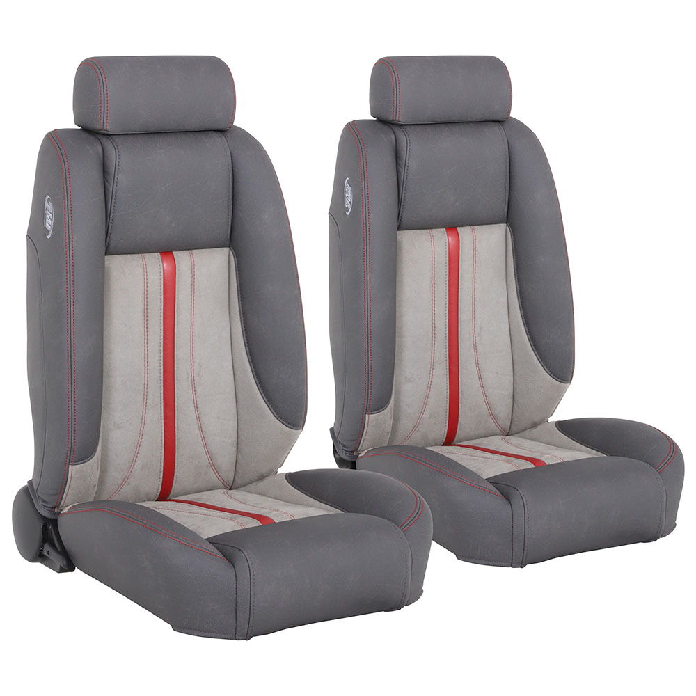 Pro-Trans-Am Bucket Seats With Mini Headrest, AR2 Pattern, 1 Pair