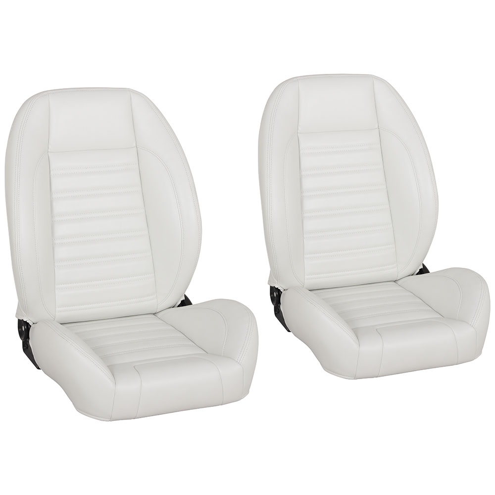 Pro-Series Universal Low Back Sport Seat 1-Bands- Ivory/Brt White ...