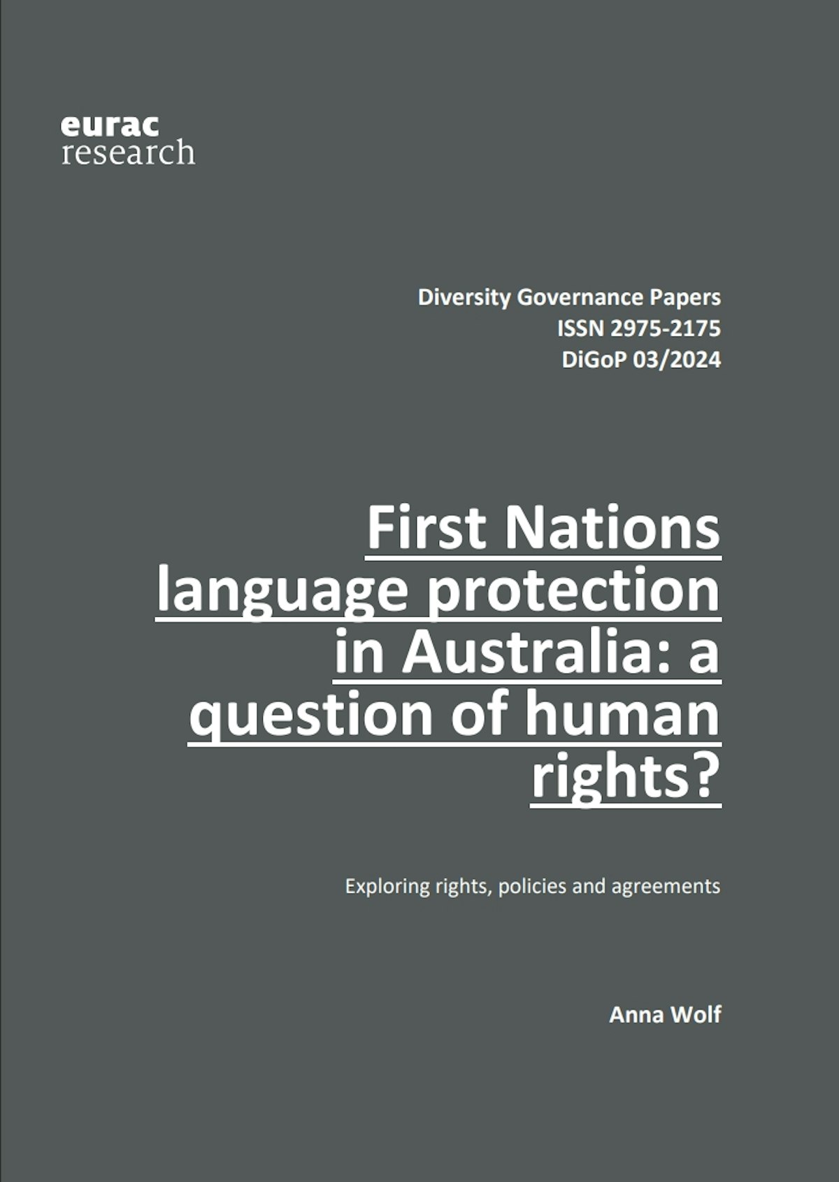 DOI - First Nations language protection in Australia: a question of ...