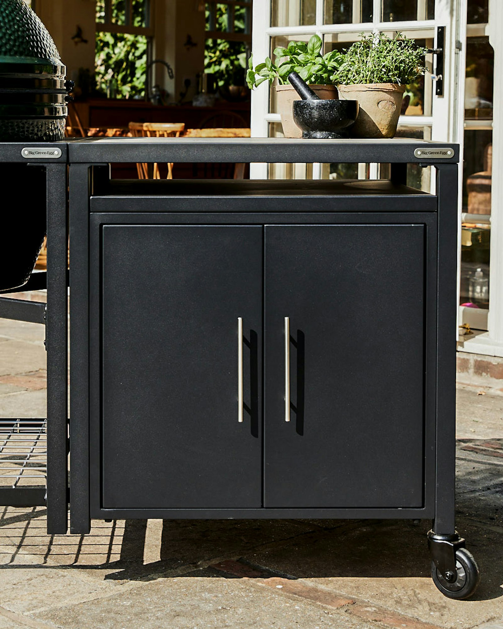 Modular Nest Expansion Cabinet Acacia Shelf Ceramic Charcoal Bbqs