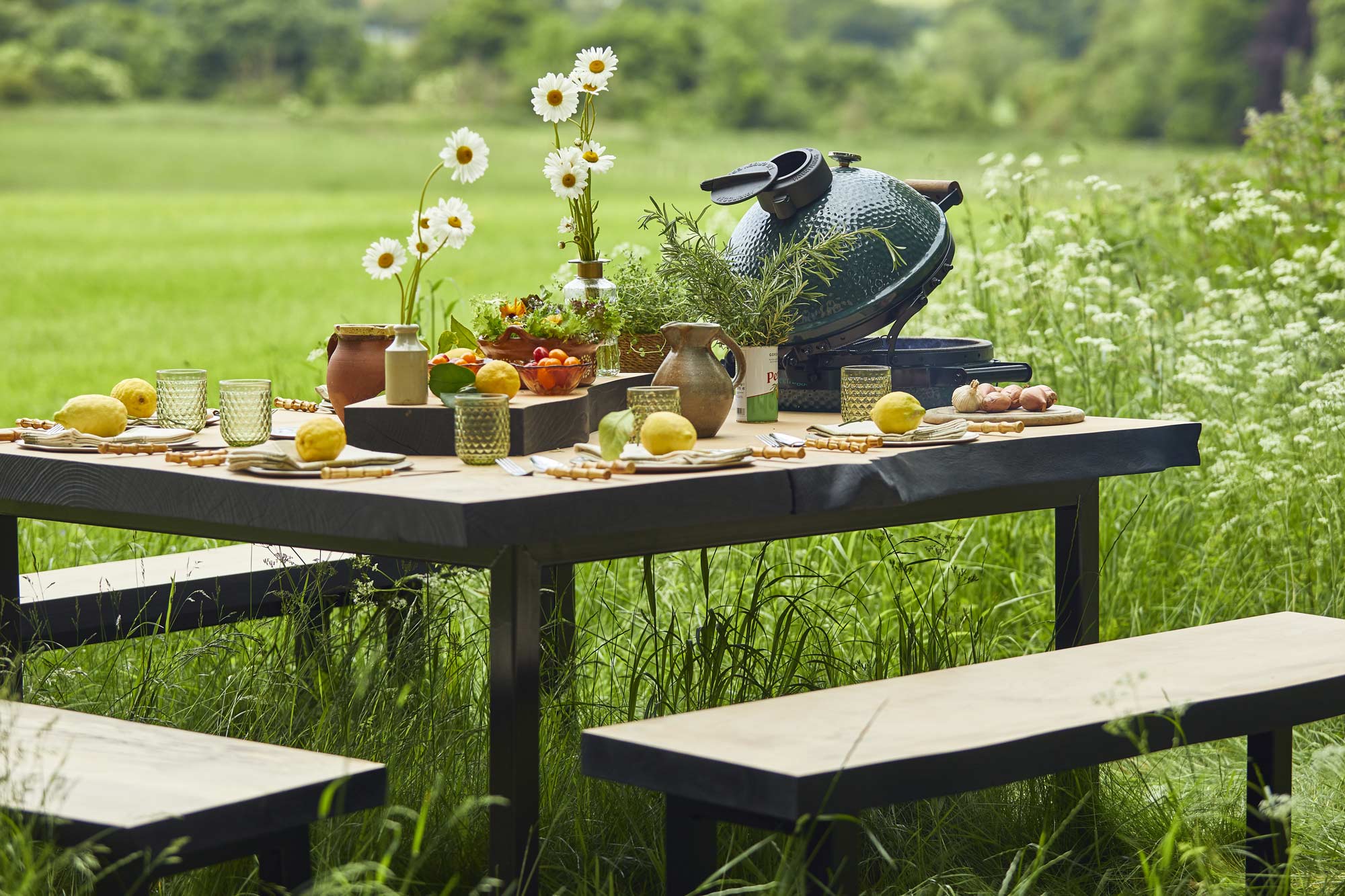 Handmade English Cedar Feasting Tables - Outdoor BBQ Table