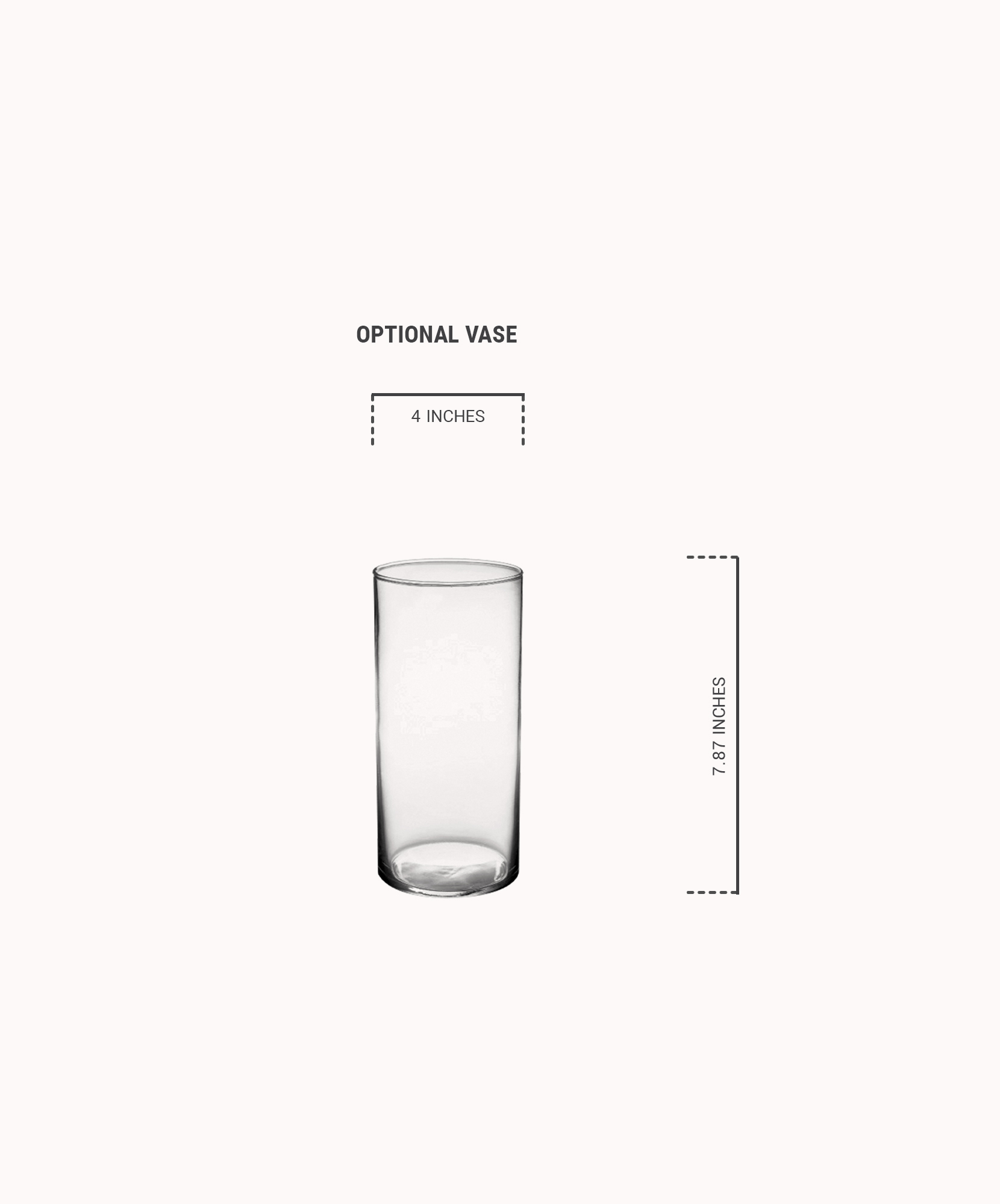 Glass Cylinder Vase 4" x 7.87" | BloomsyBox