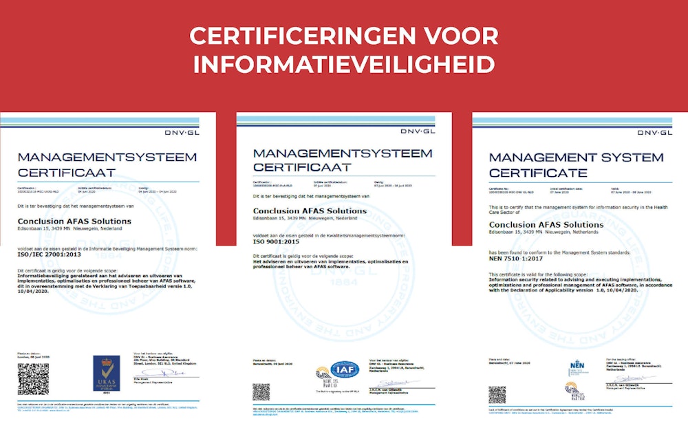 ISO Certificeringen ISO Certificeringen