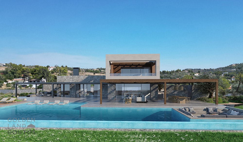 Luxurious beachfront villa for sale on the Greek Riviera