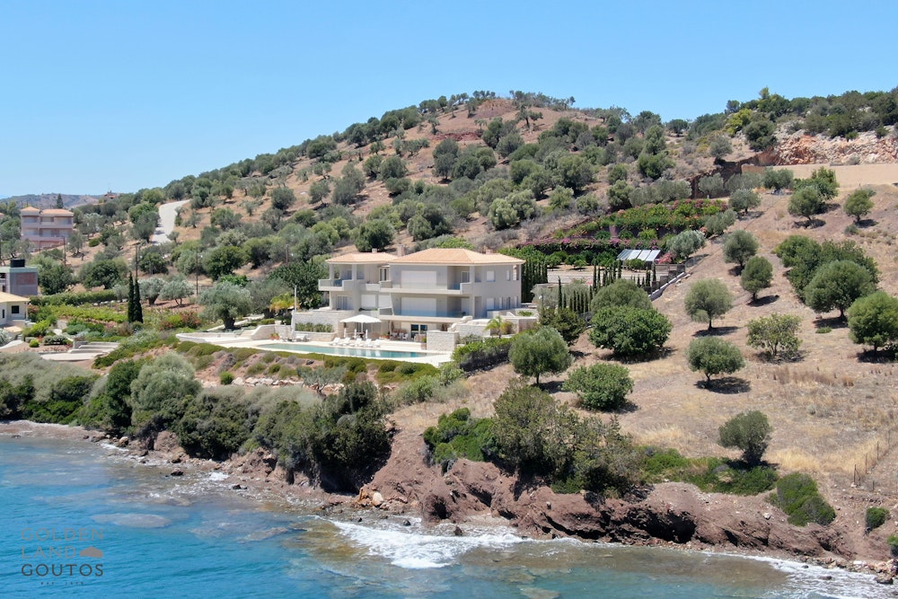 Seafront Mansion with Private Beach on the Greek Riviera