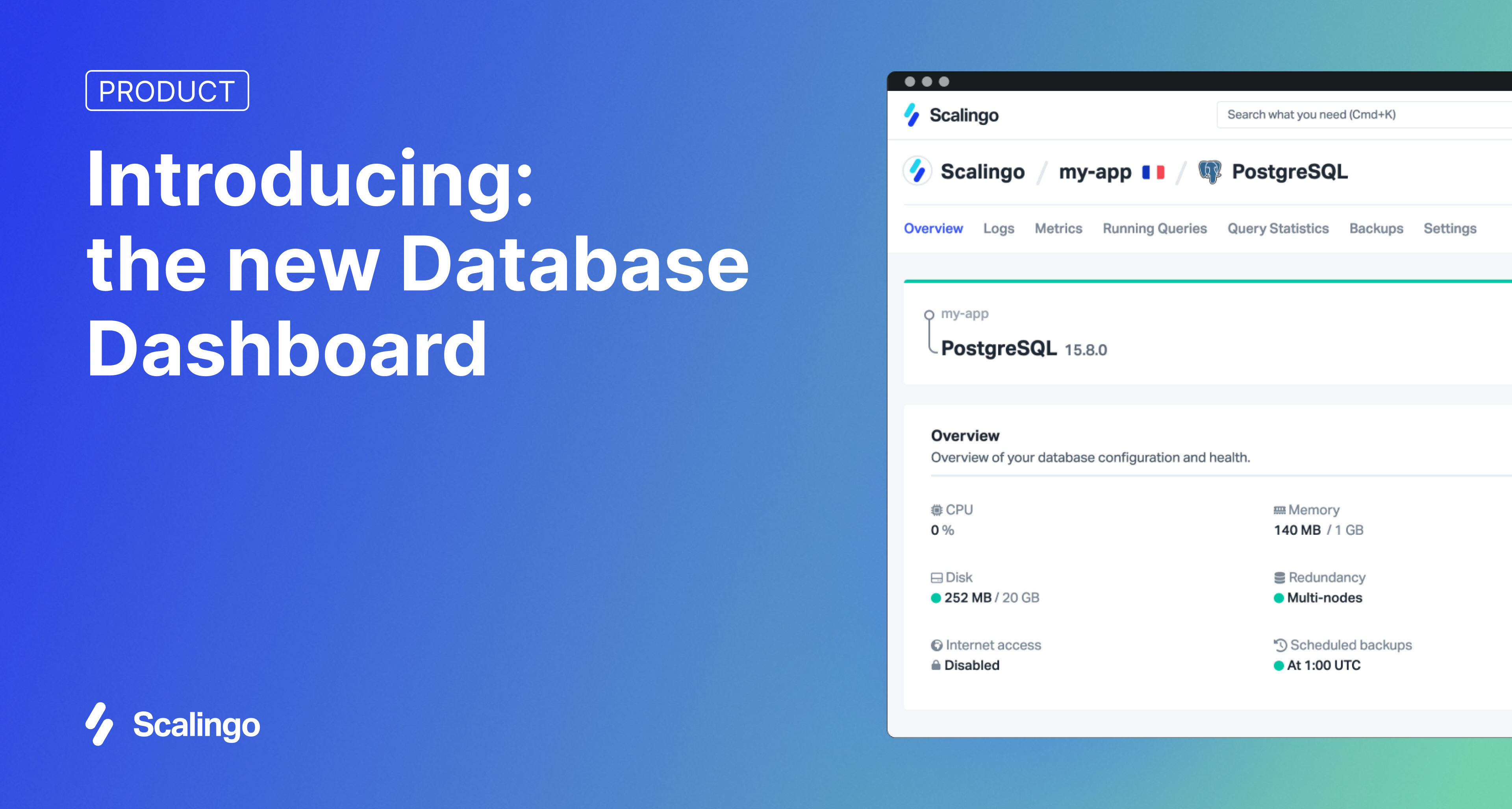 Scalingo: Presenting Our New Database Dashboard - Scalingo
