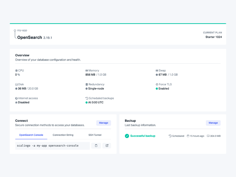 Scalingo for OpenSearch® - PaaS & DaaS Cloud Hosting