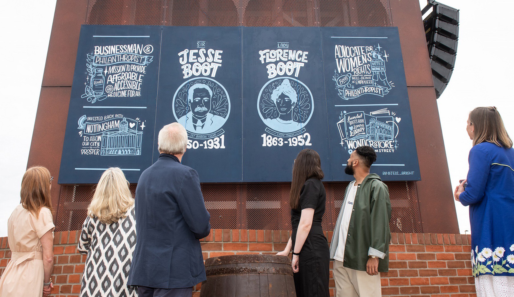 Jesse and Florence Boot Mural - The Island Quarter | Jess Bright Design