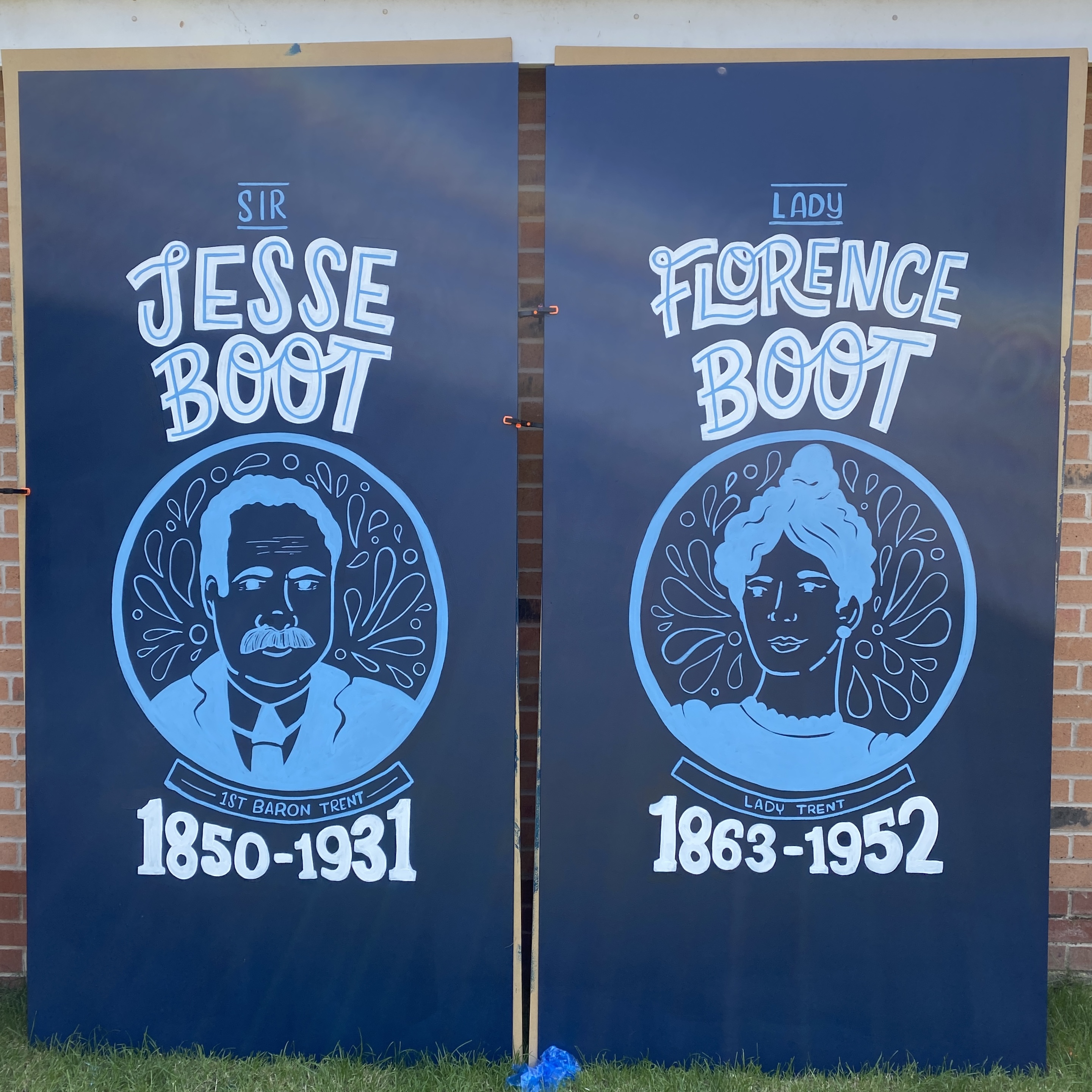 Jesse and Florence Boot Mural - The Island Quarter | Jess Bright Design