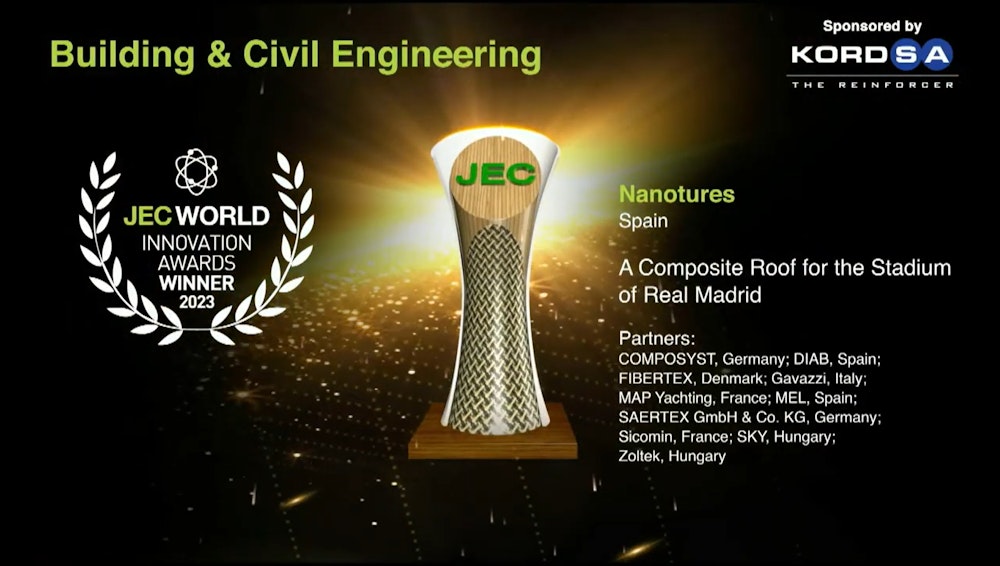 "A Composite Roof for the Stadium of Real Madrid" wins the JEC ...