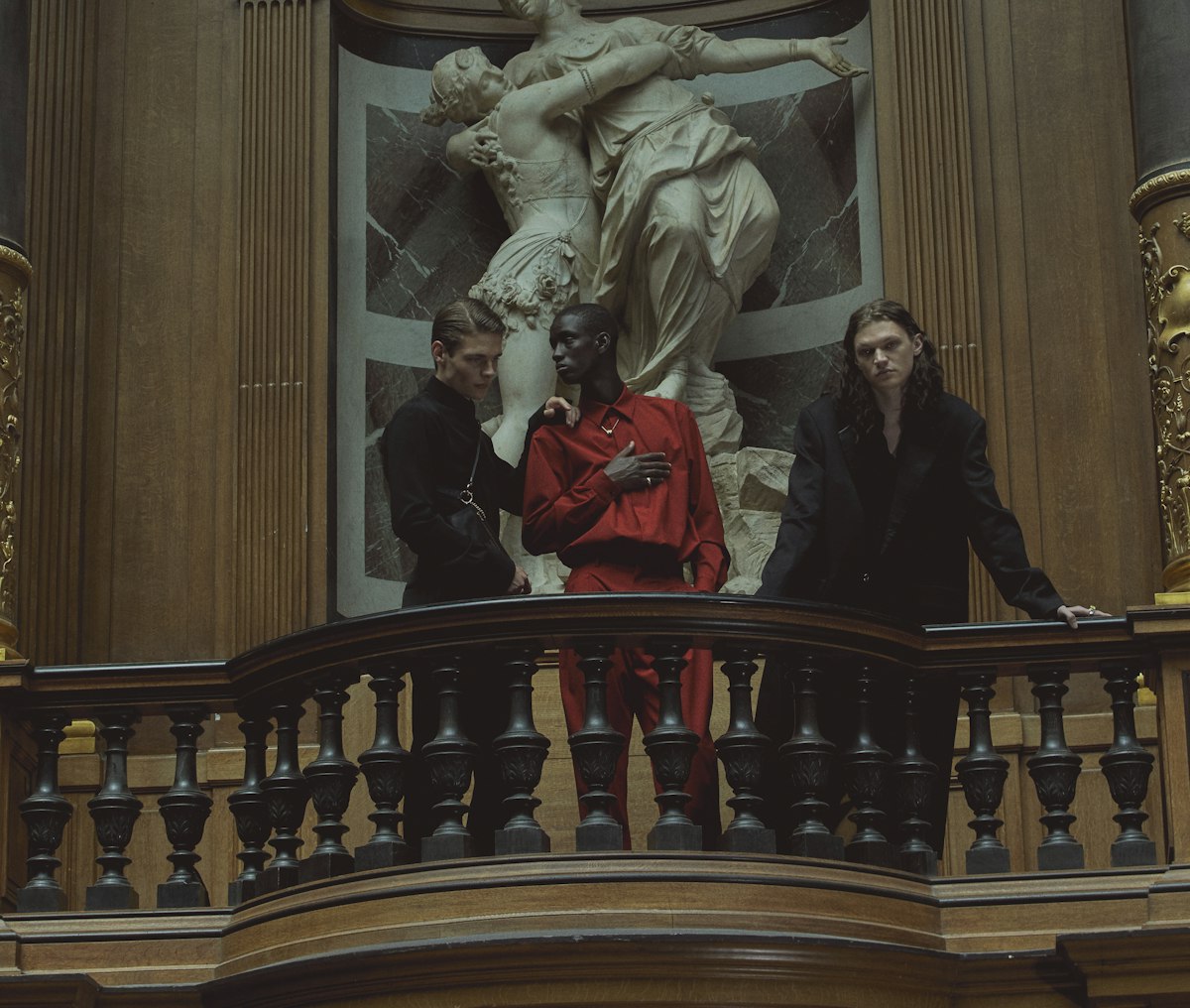 Lamine Faty, Turner Barbur e Thomas Hilaire in "To the Manor Born"