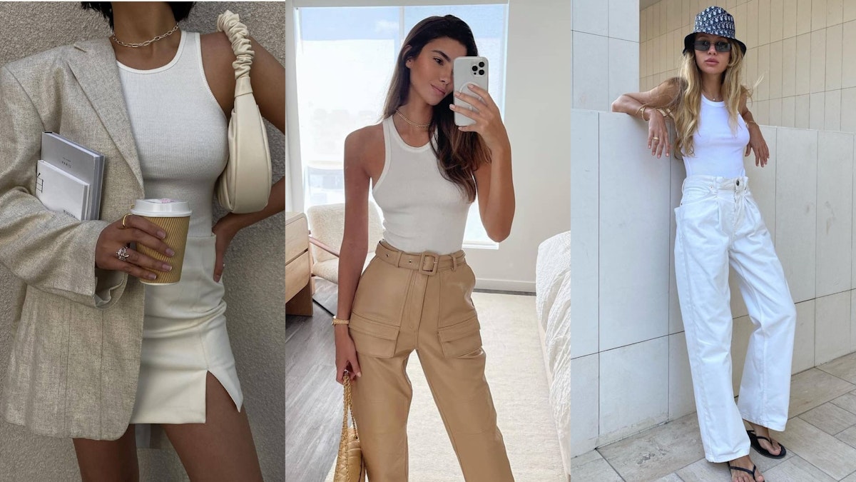 Canottiera bianca mania: come abbinarla in estate