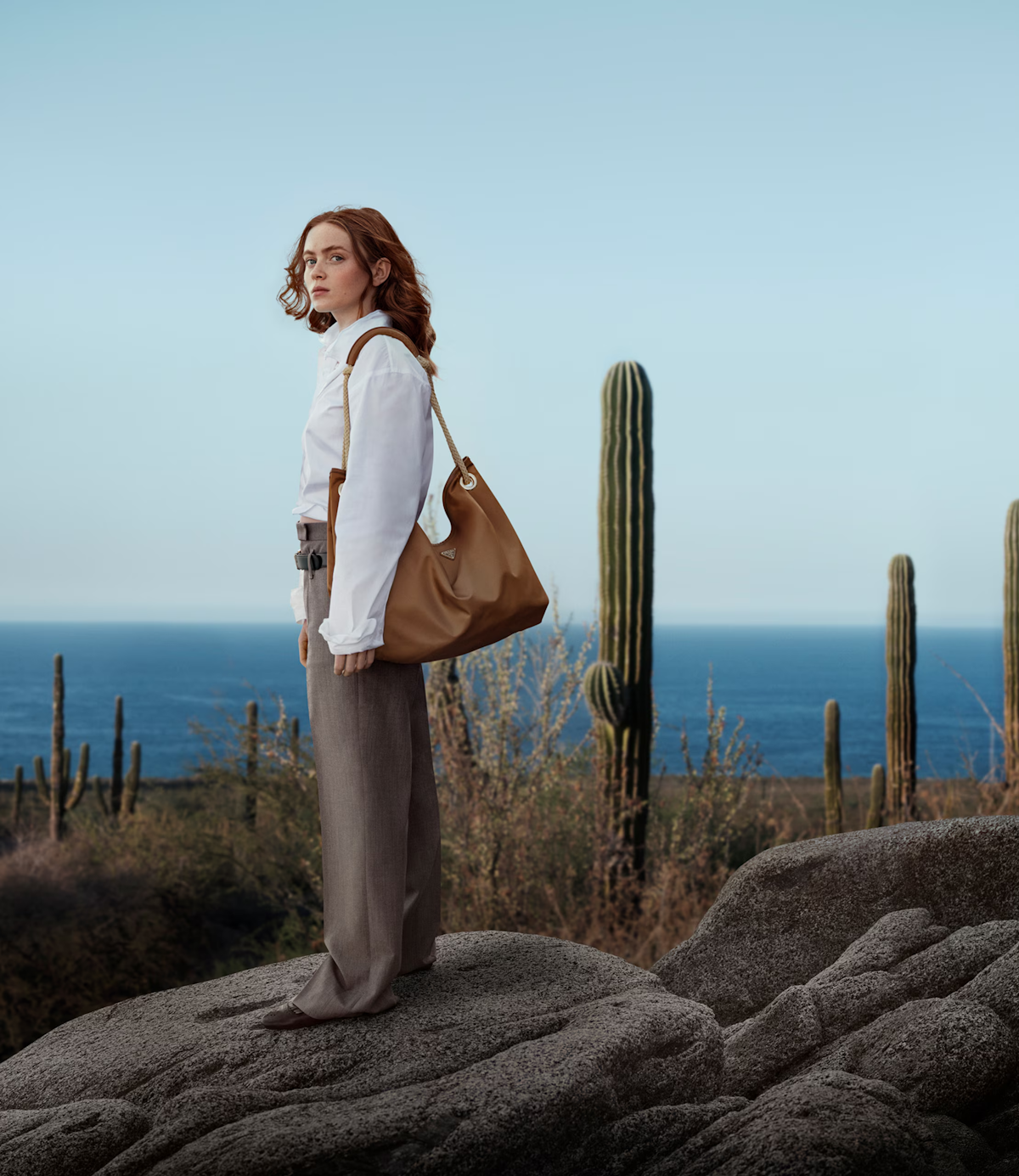 La campagna Prada Re-Nylon per Sea Beyond con protagonista Sadie Sink